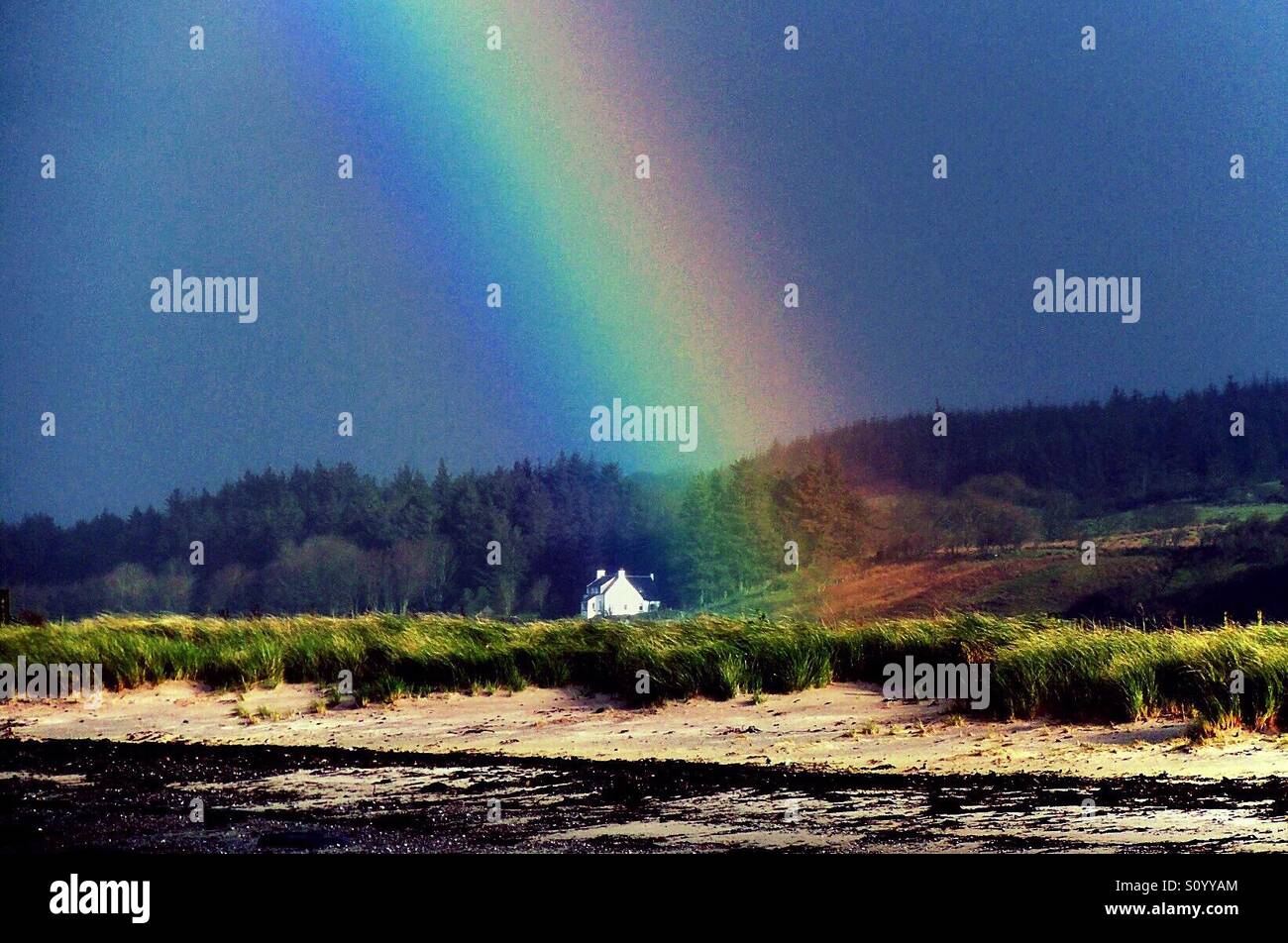 The end of the rainbow Stock Photo - Alamy