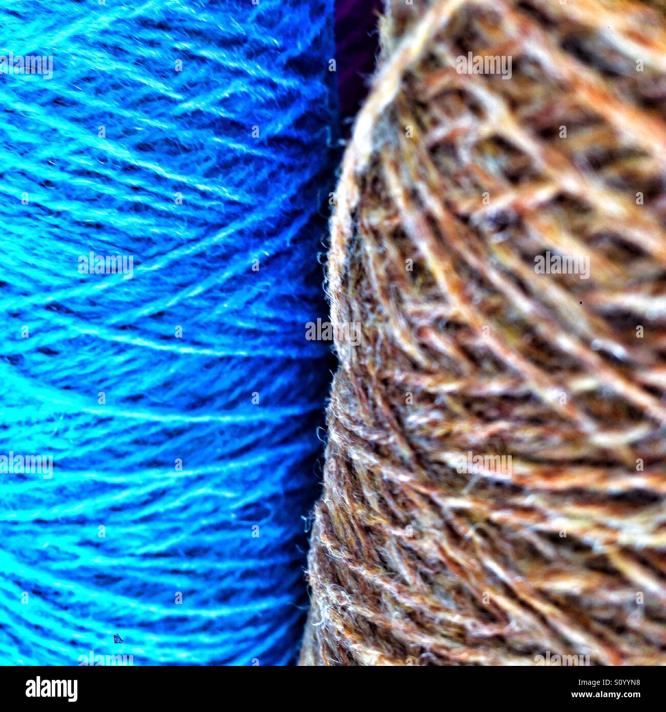Detail of woollen yarns Stock Photo - Alamy