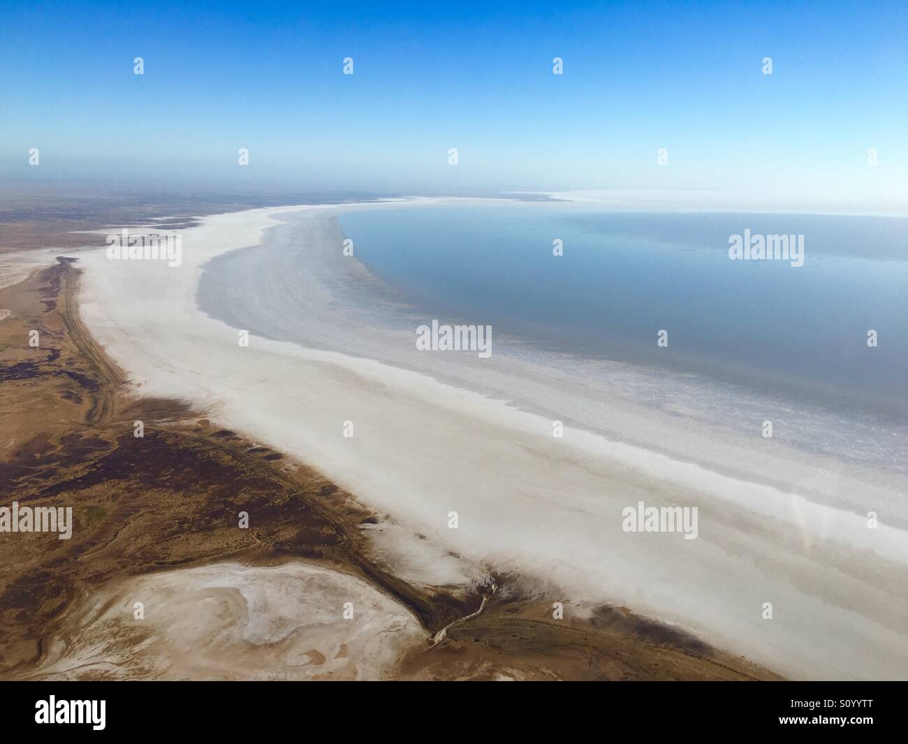 Aerial shot of Lake Eyre in Australia Stock Photo - Alamy