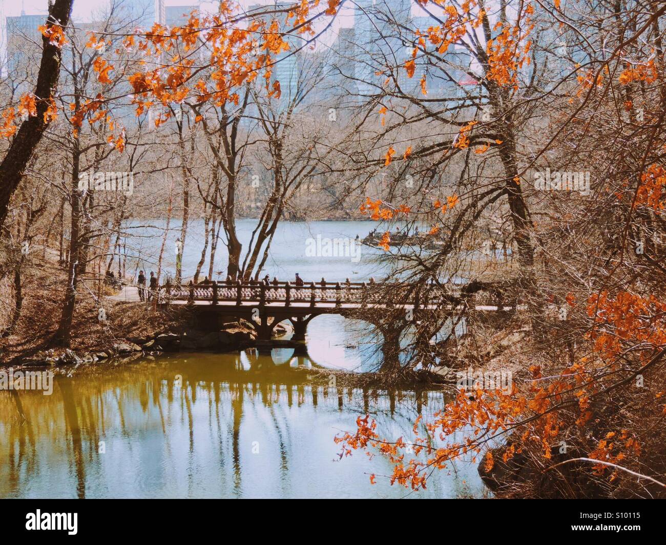 Central park bridge hi-res stock photography and images - Alamy