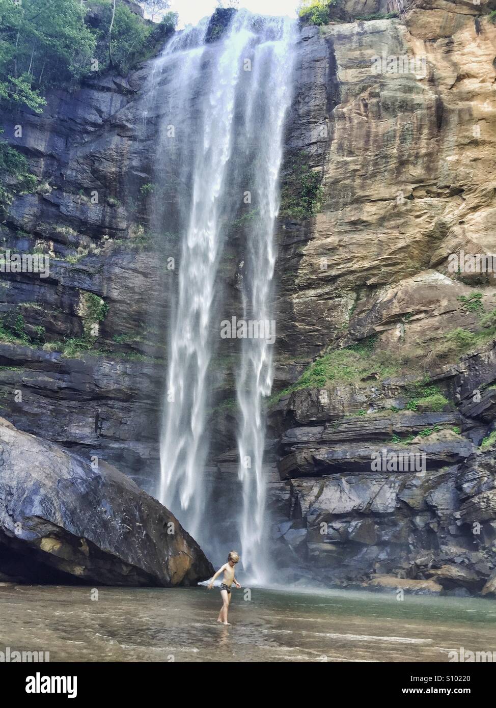 Family travel, Toccoa falls, Georgia Stock Photo - Alamy