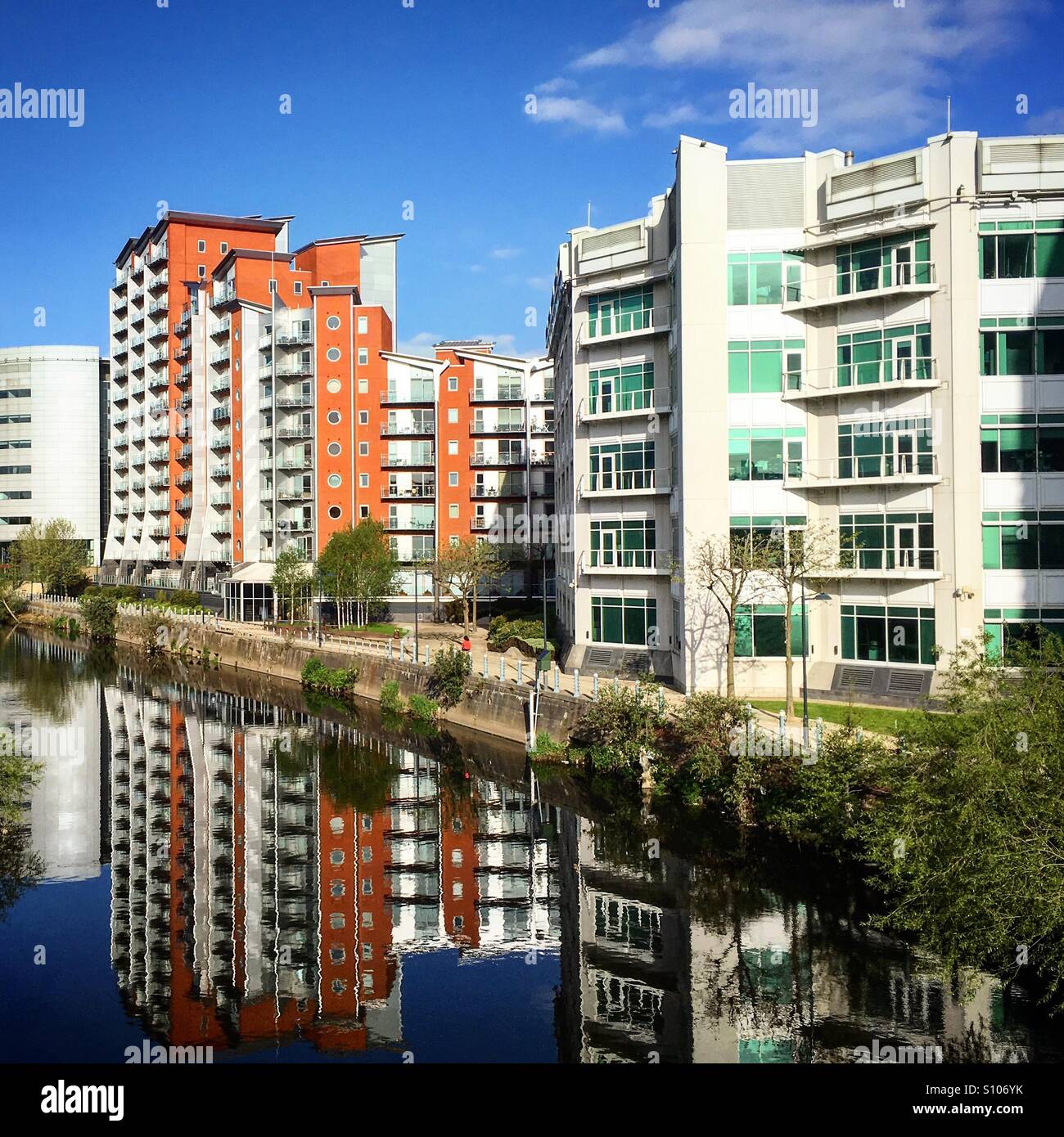 Whitehall Waterfront, River Aire, Leeds, West Yorkshire, England Stock ...