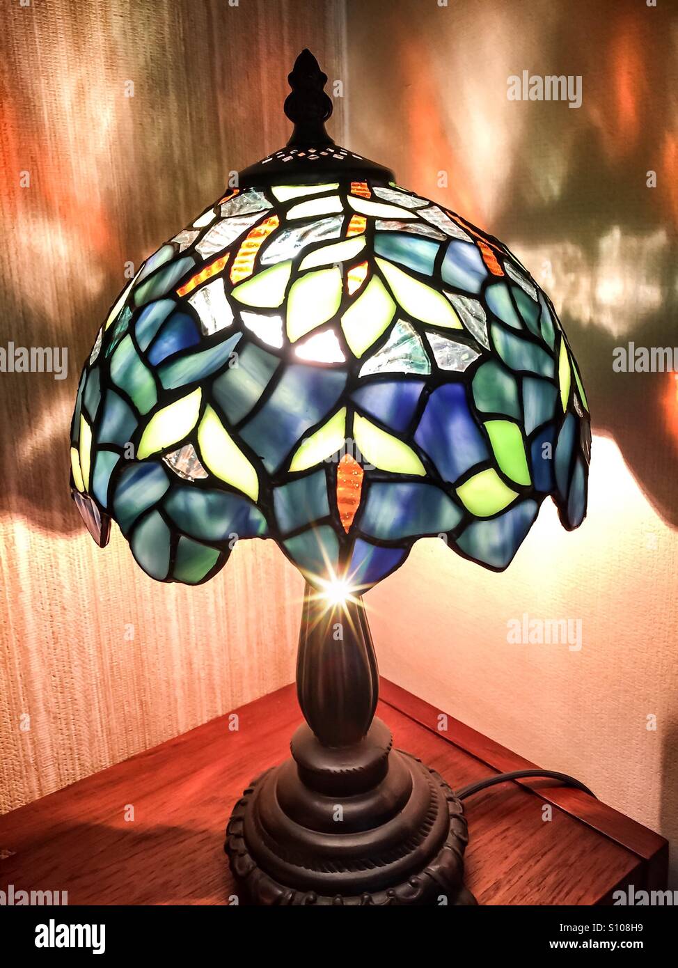 Corner lamp with a flare Stock Photo - Alamy