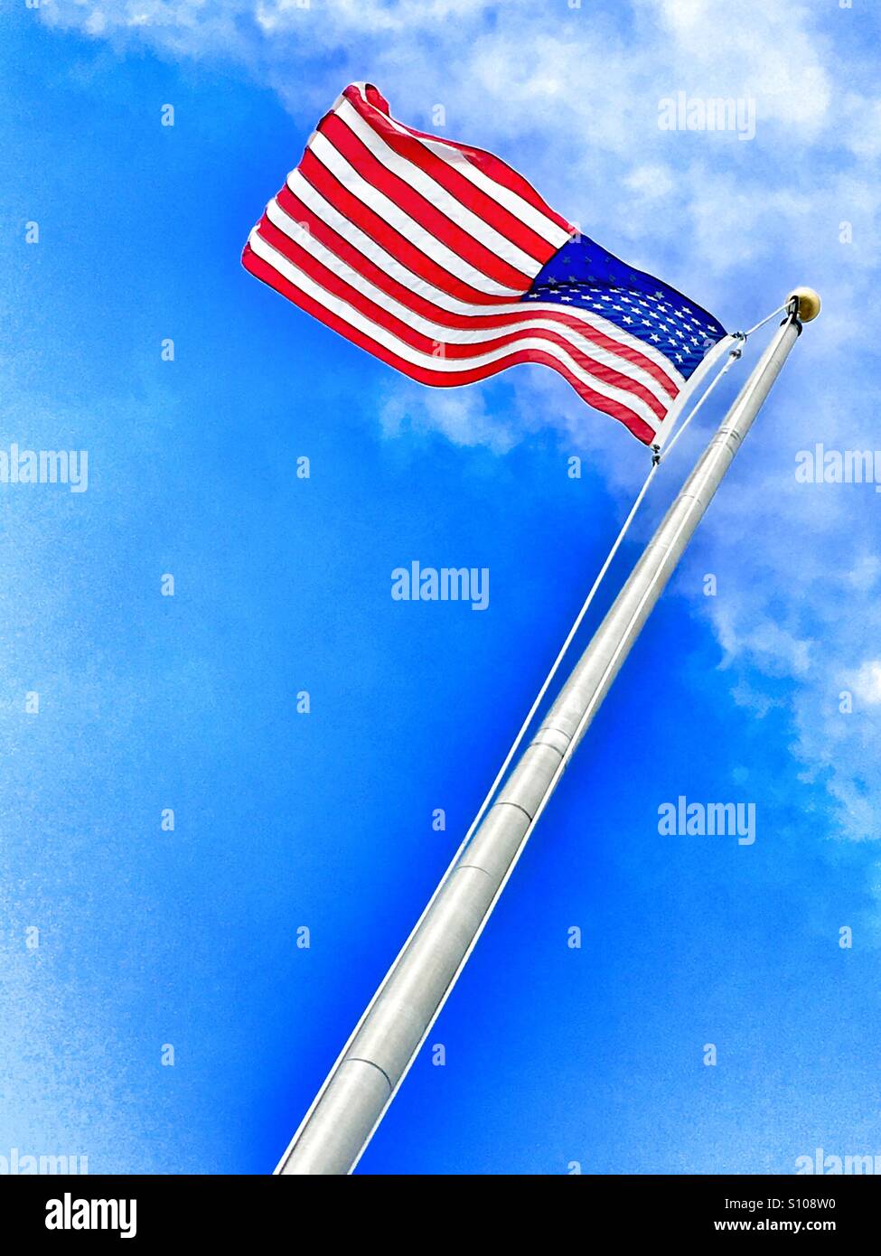 Flagpole American Flag Stock Photo - Alamy