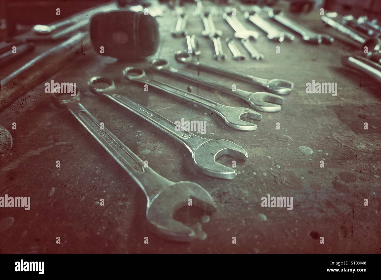 Tools on the table Stock Photo - Alamy