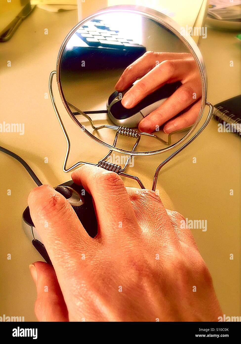 Using a computer Stock Photo - Alamy