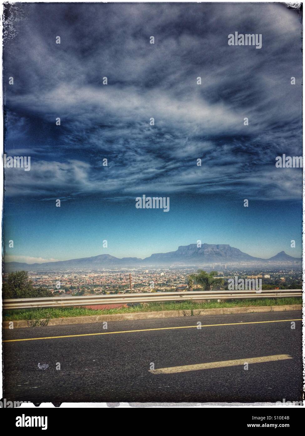 Driving along the N1 freeway towards Cape Town, South Africa Stock ...