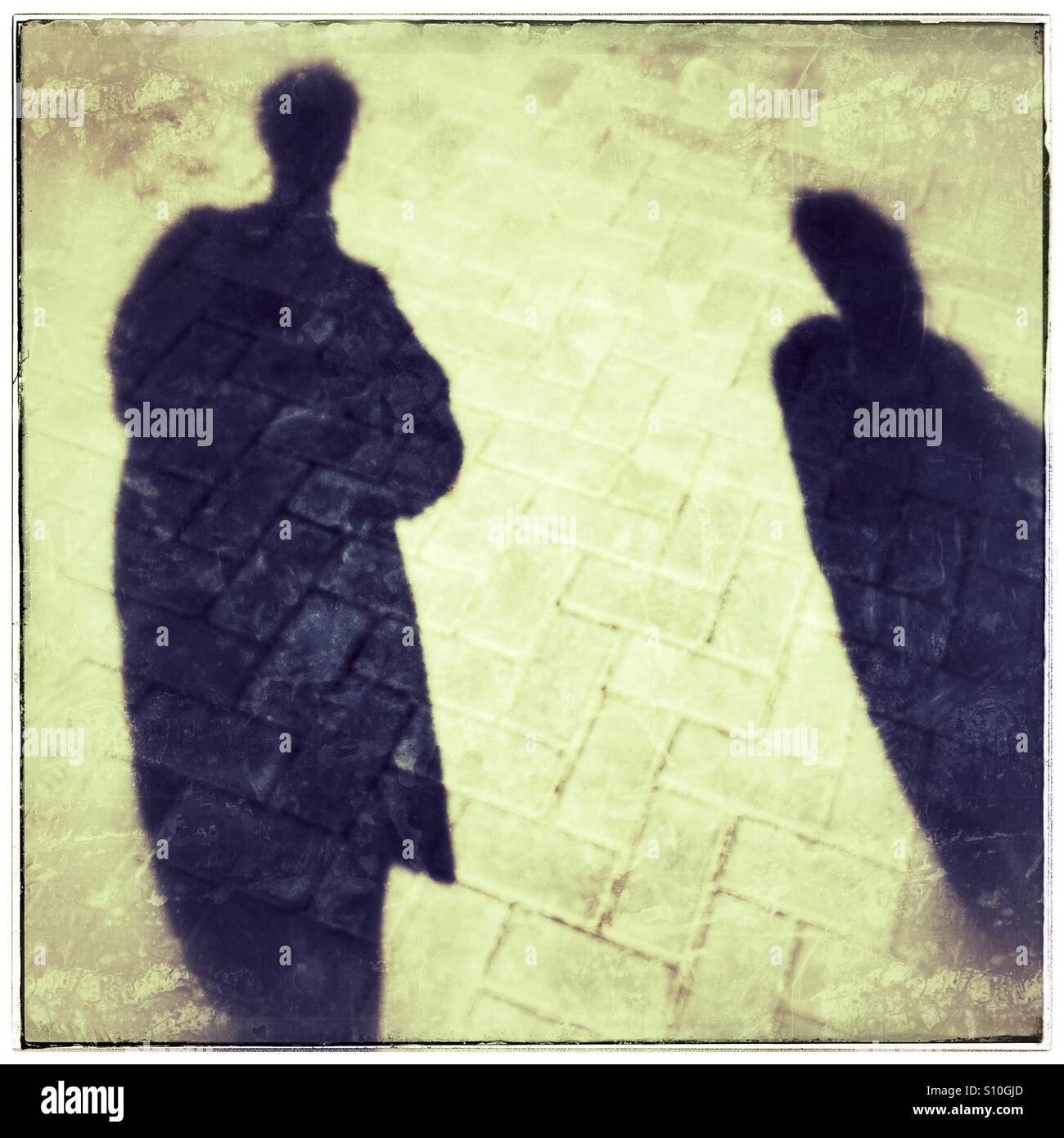 Man Walking Two Shadows High Resolution Stock Photography and Images ...