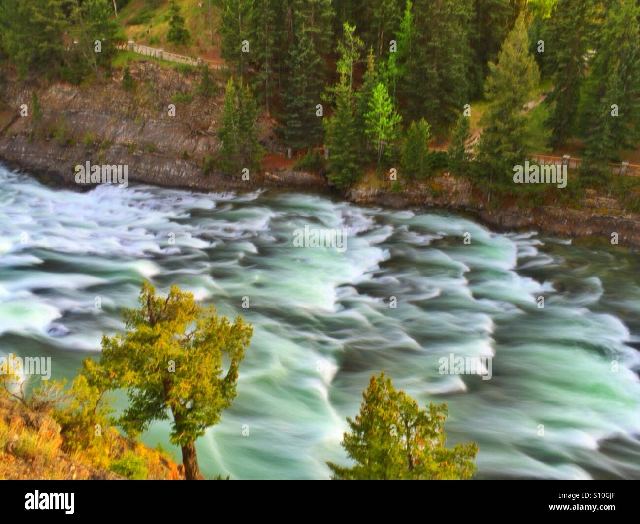 Bow River Rapids Stock Photo - Alamy