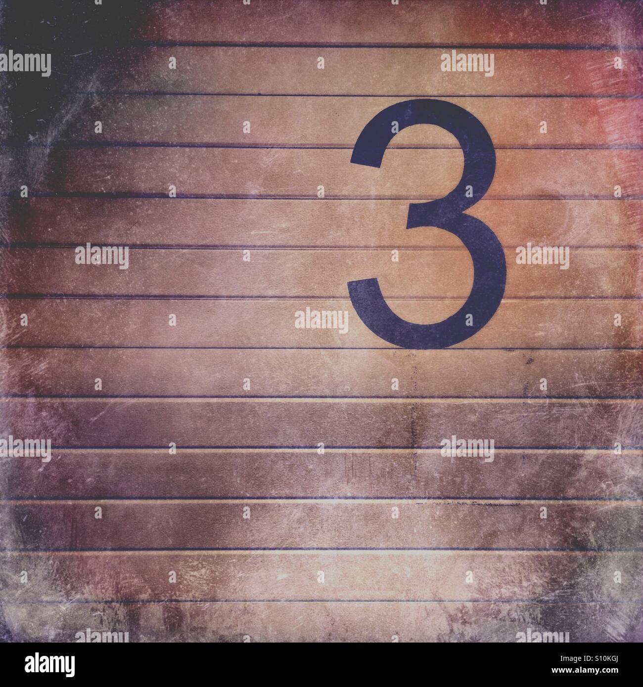 Number 3 on a grungy background Stock Photo - Alamy