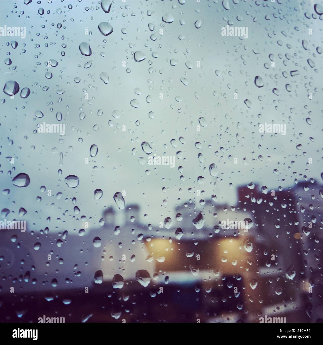 Rain on the window Stock Photo - Alamy