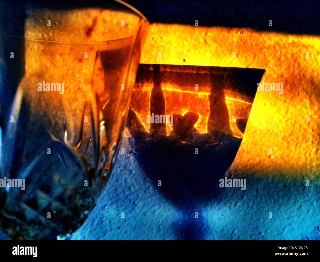 Sunset through glass Stock Photo - Alamy