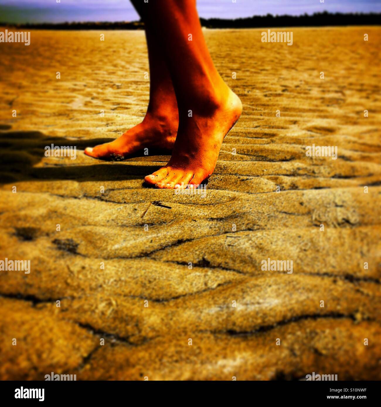 Feet with sand hi-res stock photography and images - Alamy