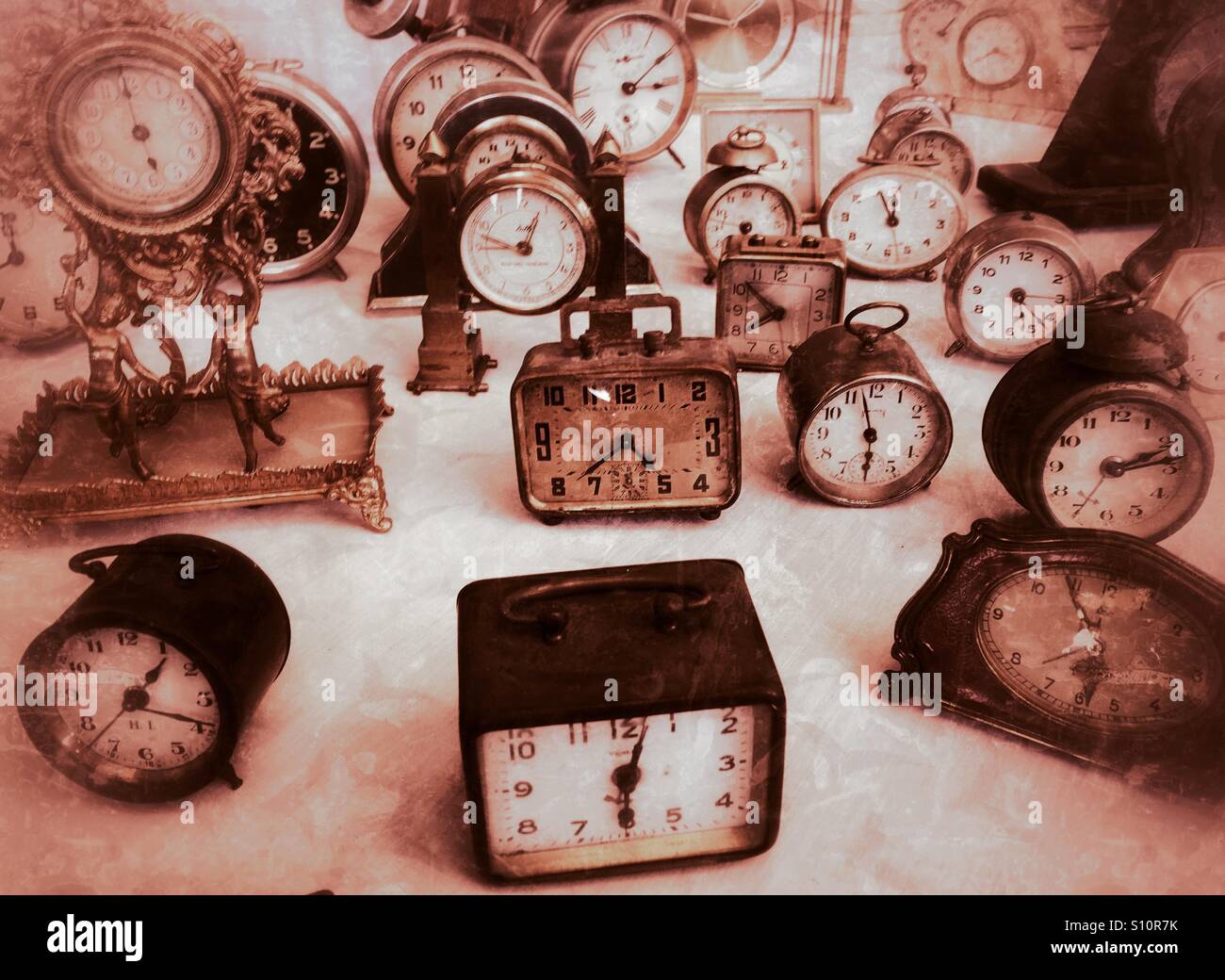 Many clocks hi-res stock photography and images - Alamy