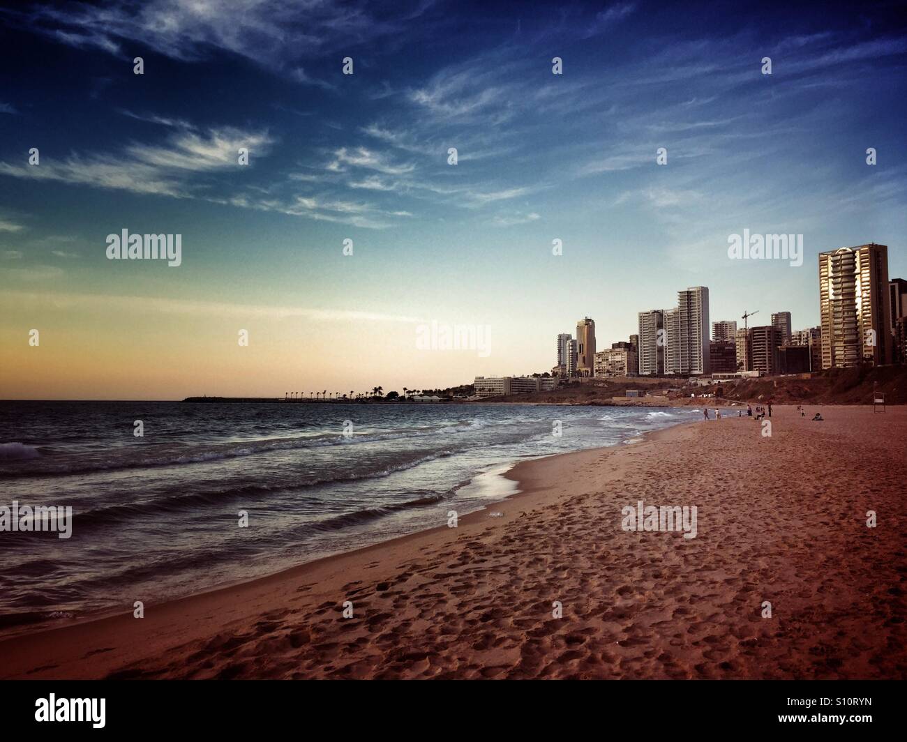Beirut skyline at sunset Stock Photo - Alamy
