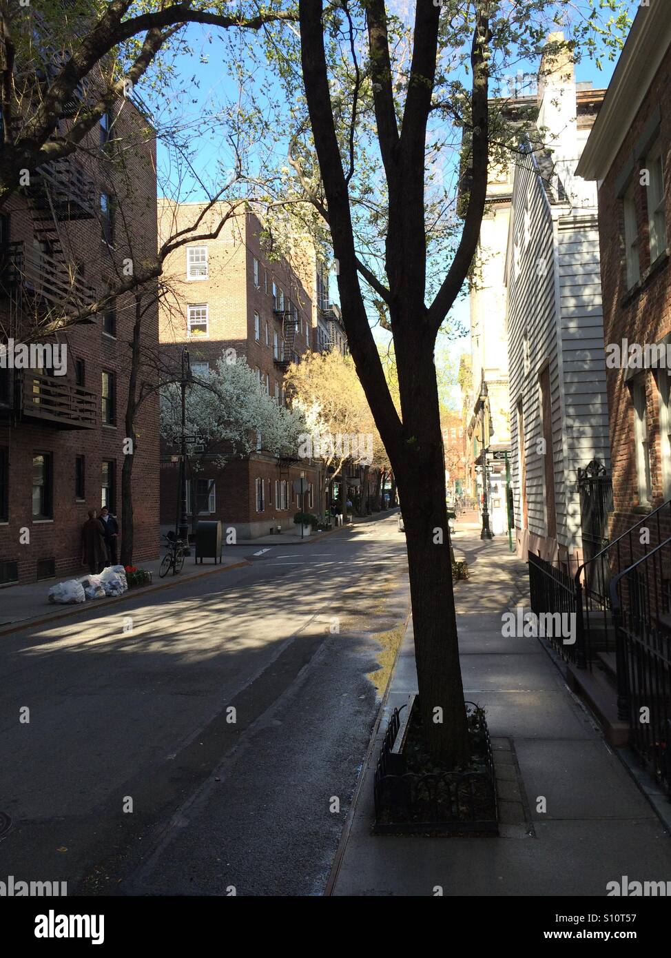 Looking down Commerce Street in the West Village NYC Stock Photo - Alamy