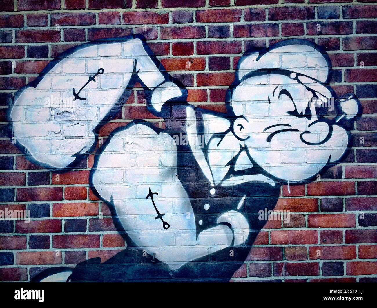 Popeye graffiti hi-res stock photography and images - Alamy