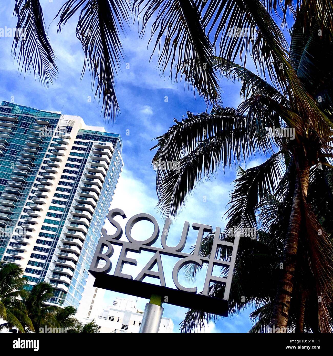 South Beach Signage Stock Photo - Alamy
