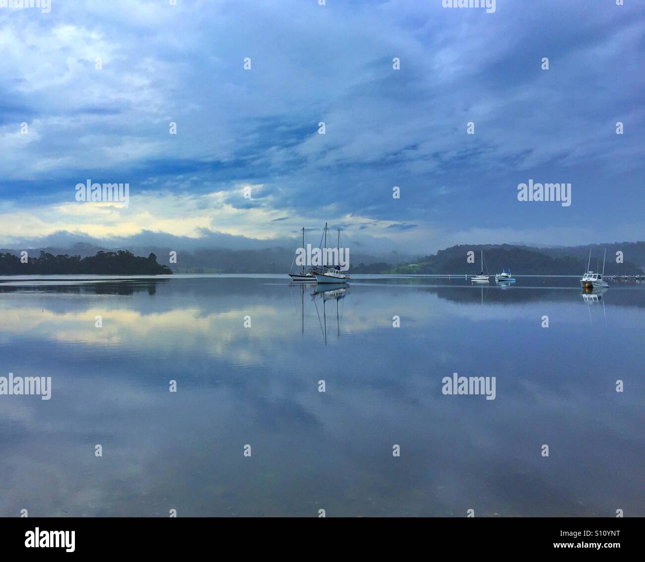 Brou Lake reflections. New South Wales, Australia Stock Photo - Alamy