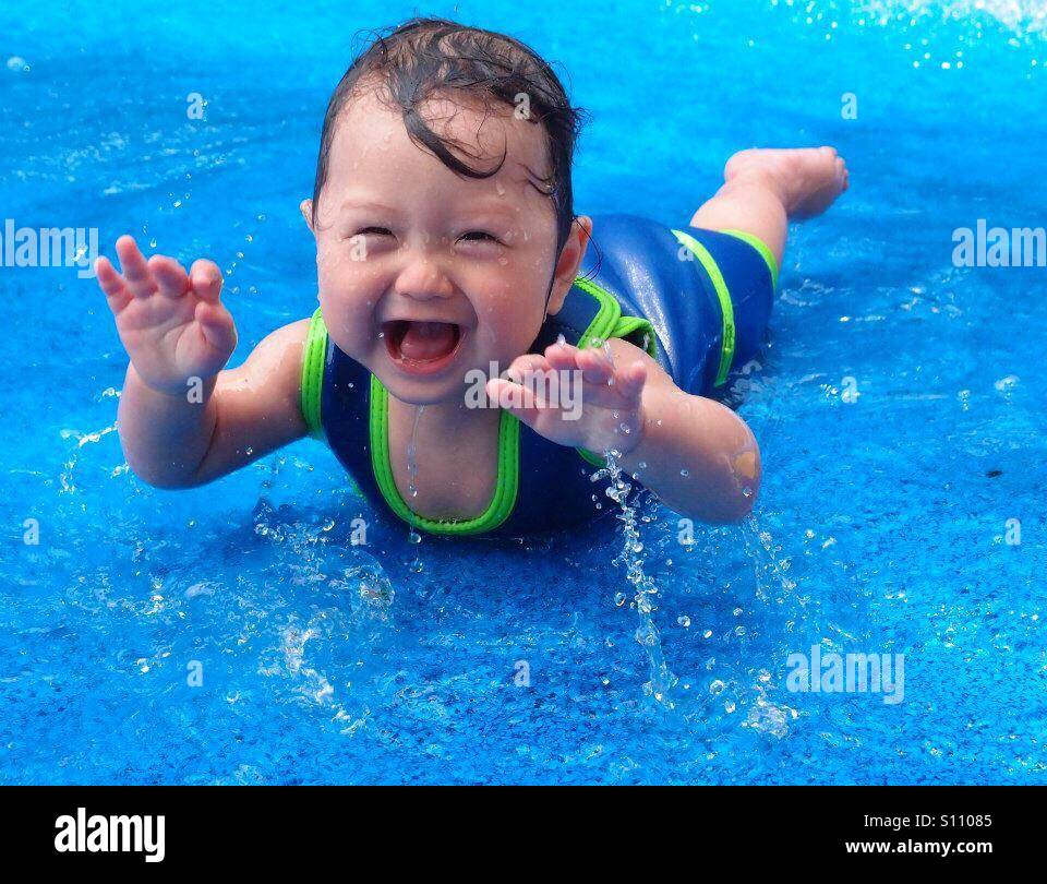 Happily swimming pool hi-res stock photography and images - Alamy