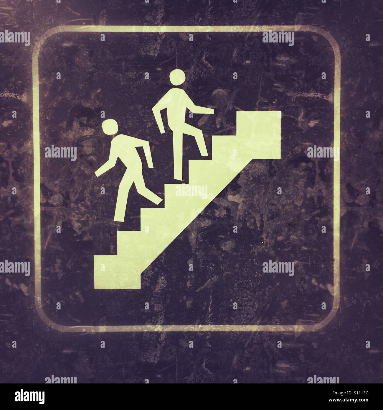 Sign stairs hi-res stock photography and images - Alamy