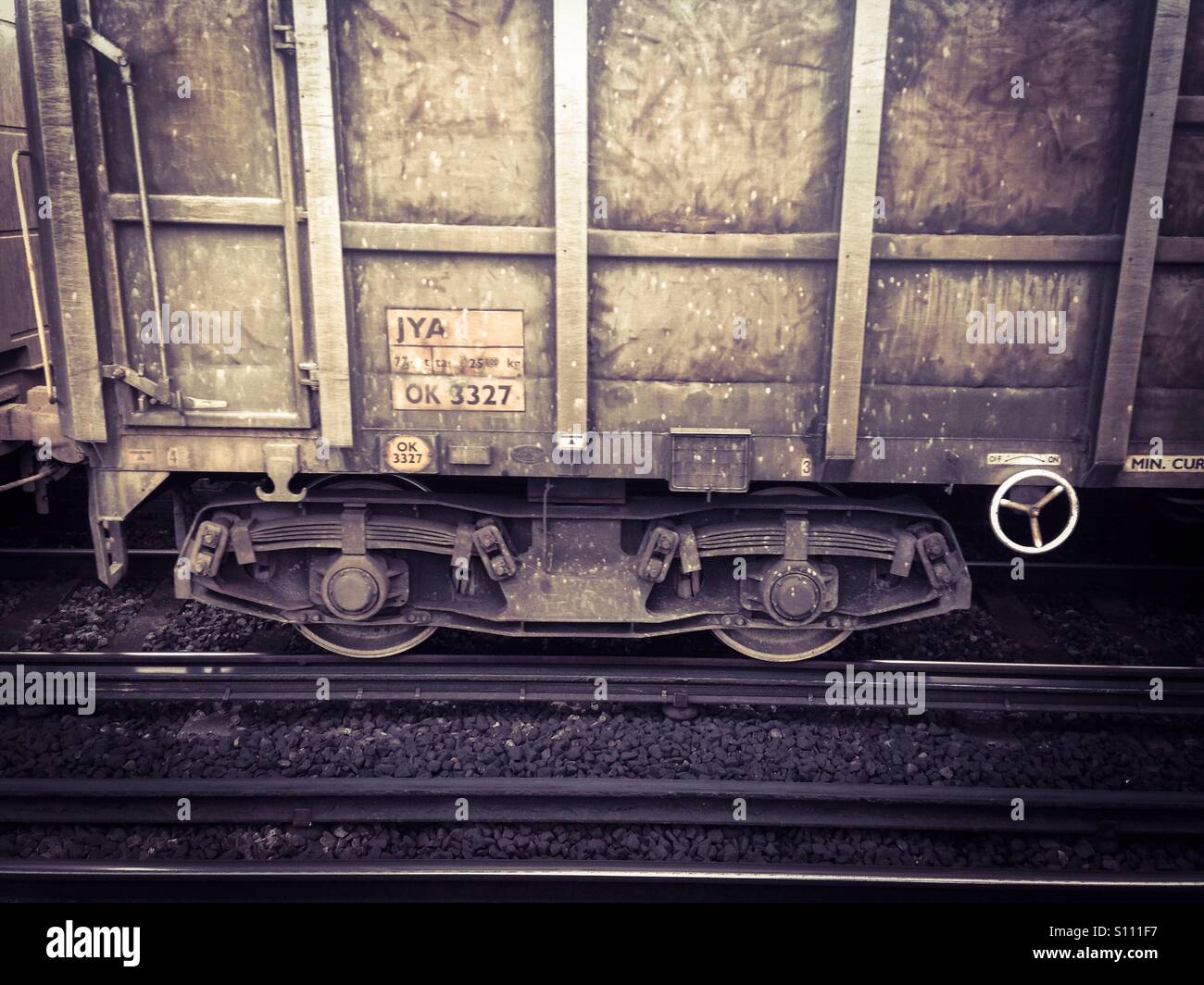 Freight train wheel set Stock Photo - Alamy