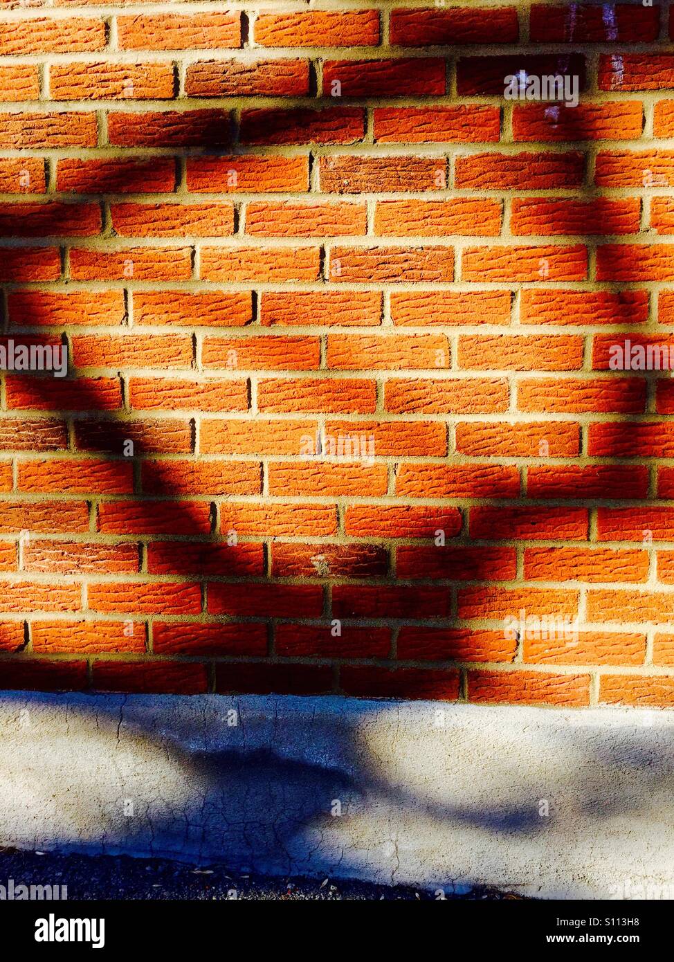 Shadow on brick wall Stock Photo - Alamy