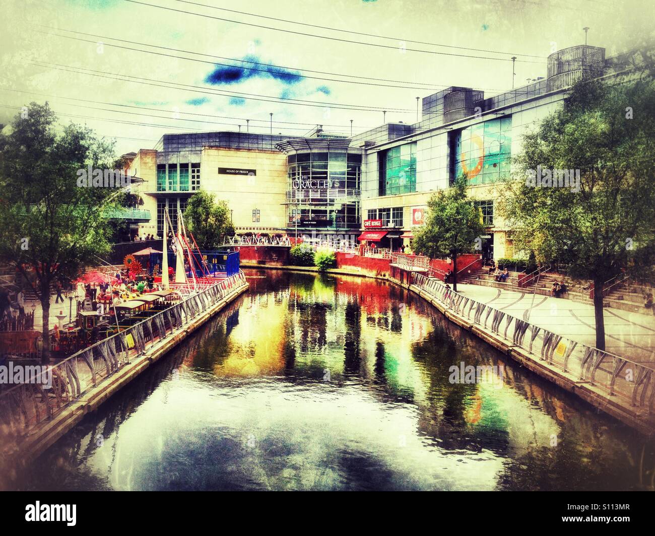 Riverside at The Oracle Shopping Centre on Reading Stock Photo - Alamy