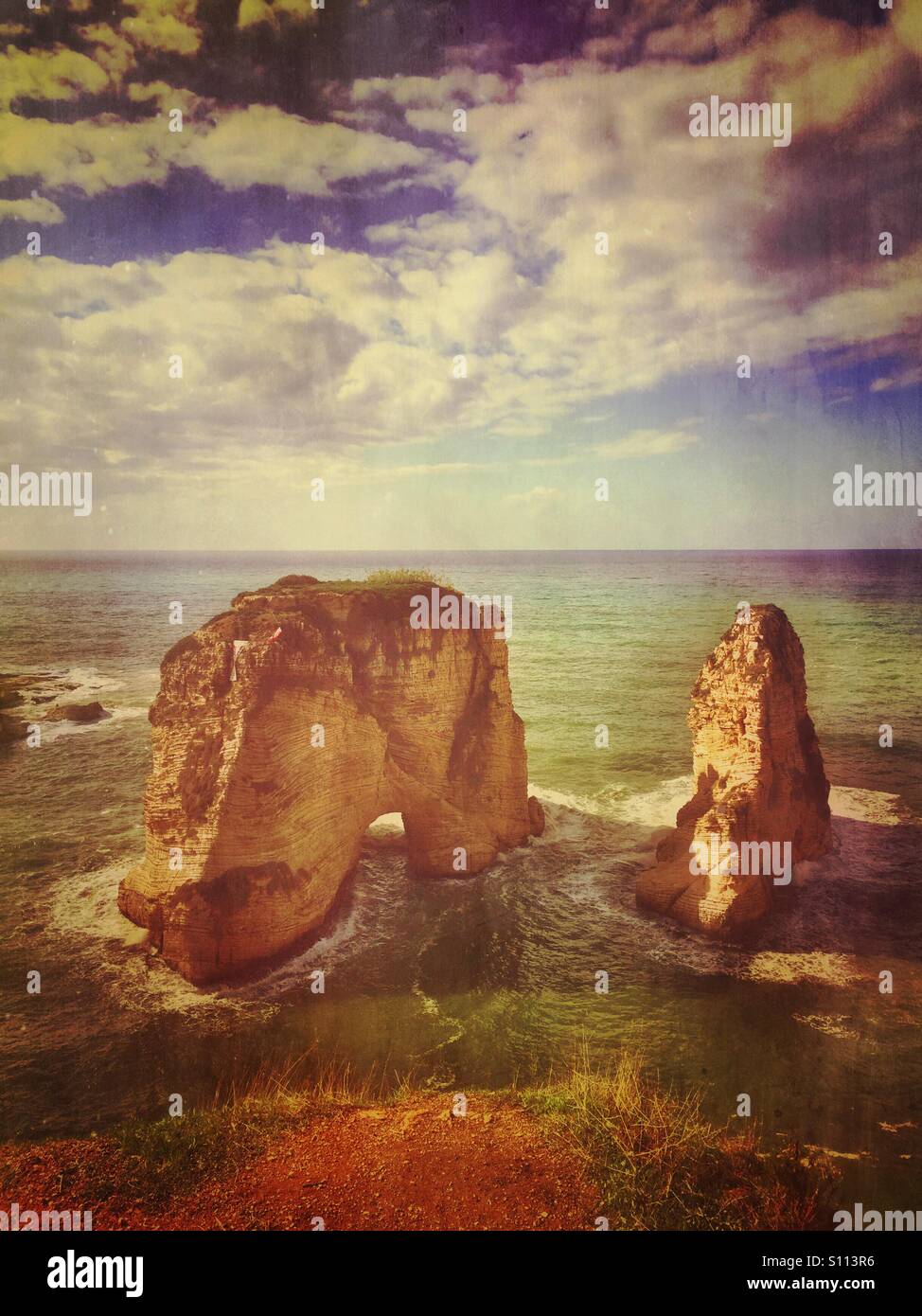 Raouche Rock Beirut lebanon Stock Photo - Alamy