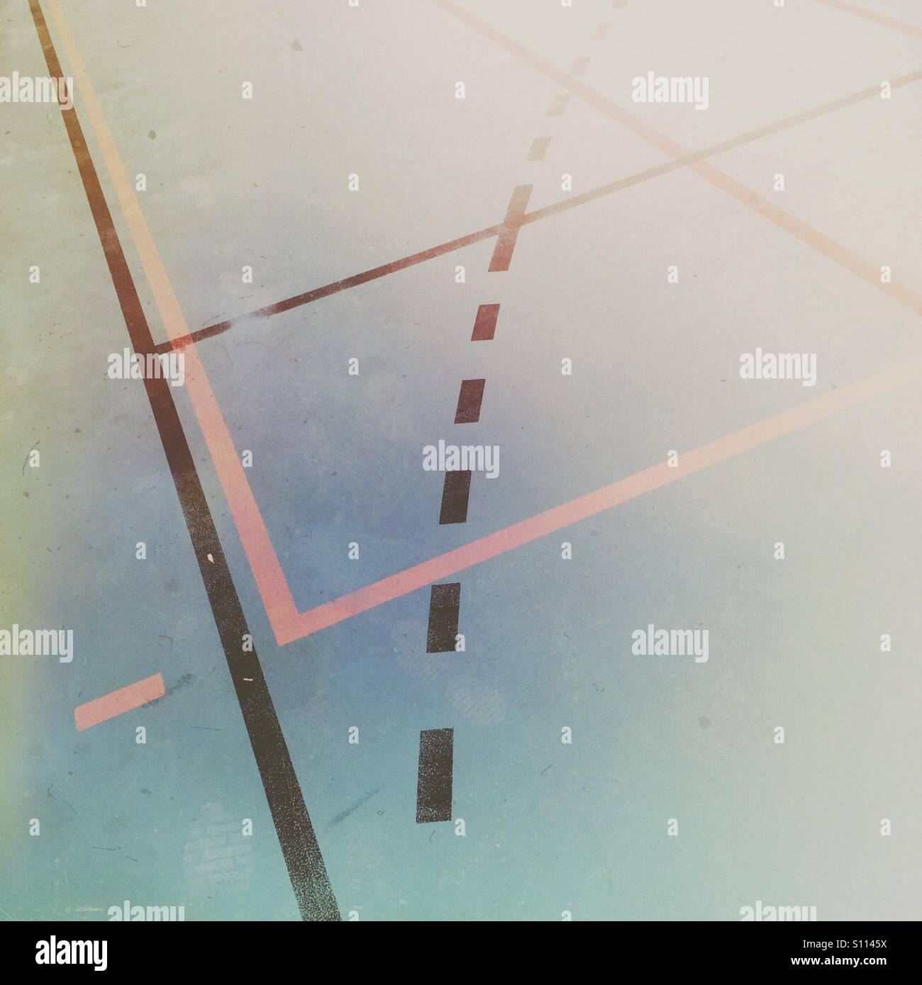 Indoor sport field demarcation lines Stock Photo - Alamy