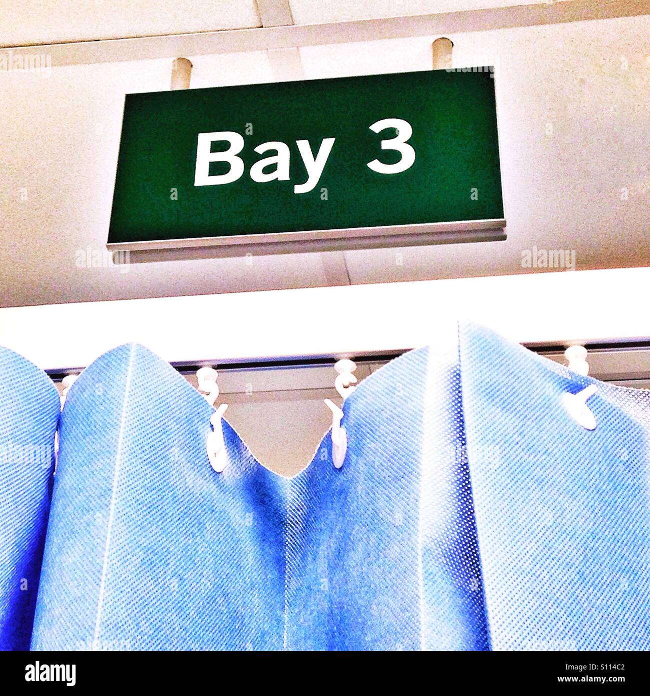 NHS hospital examination bay Stock Photo - Alamy