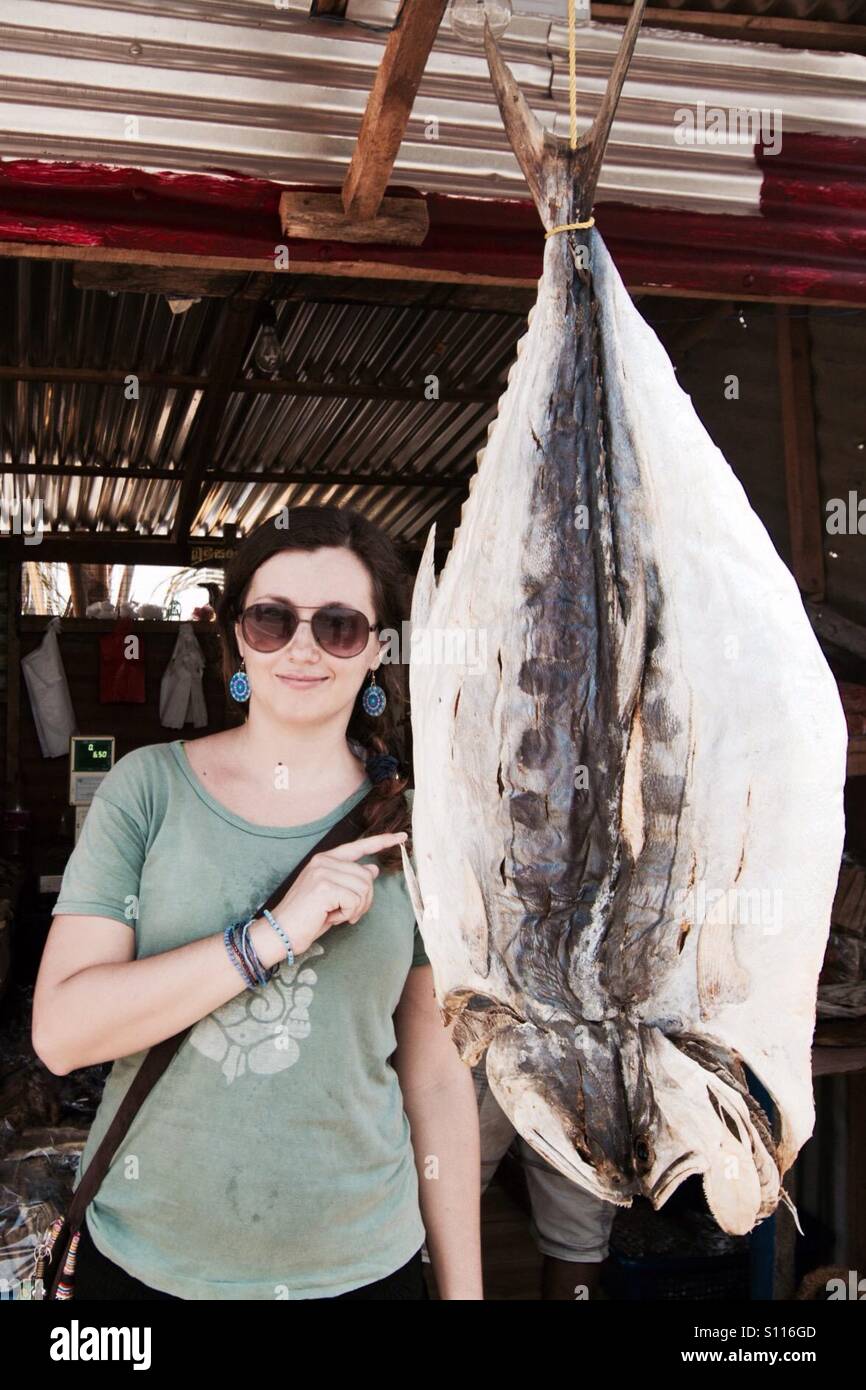 Very big fish drying Stock Photo - Alamy
