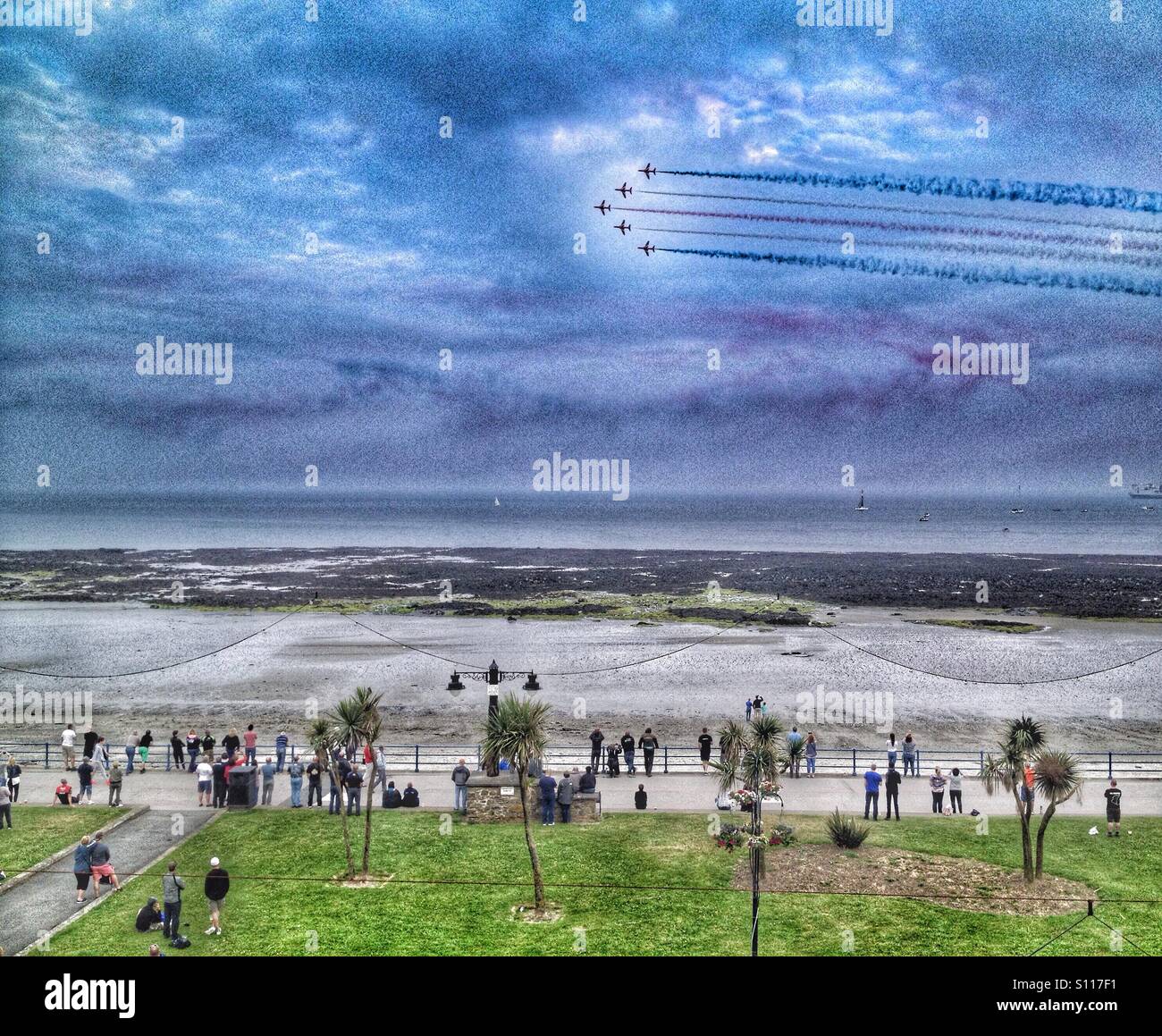 Red arrows, Isle of Man Stock Photo - Alamy