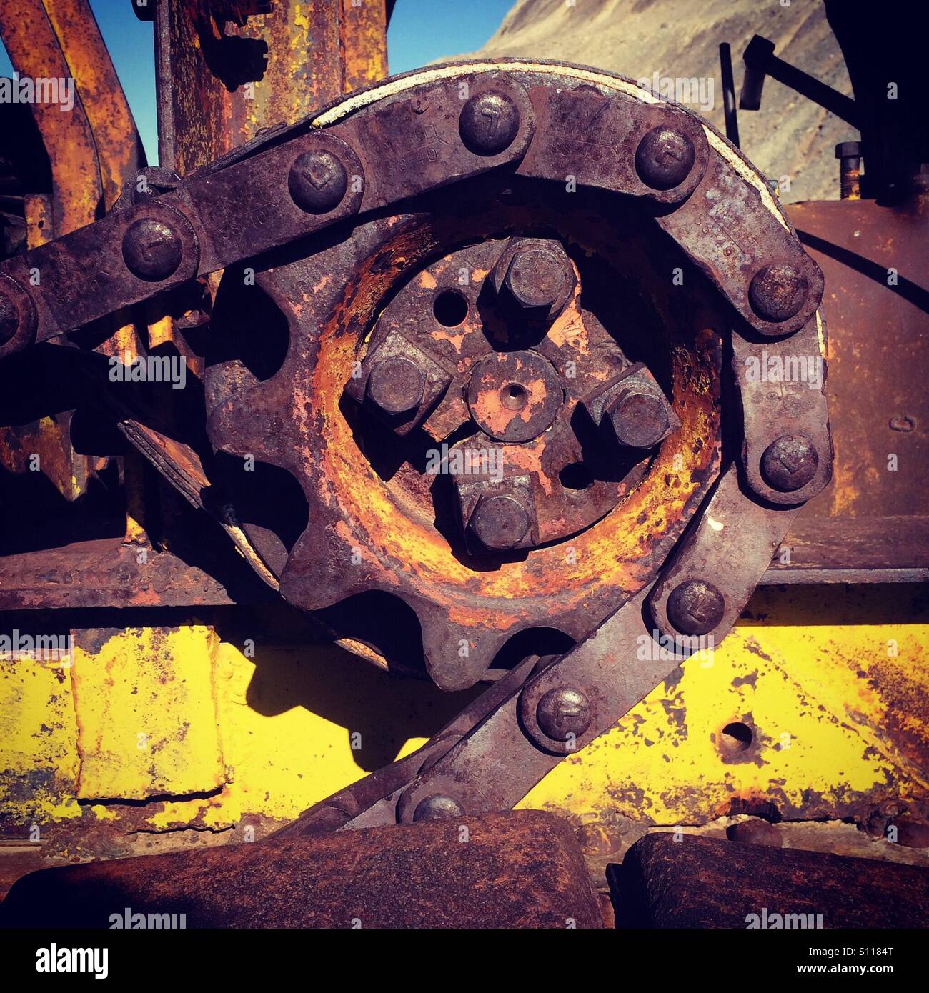 Rusting mining equipment, historic Tonopah, Nevada Stock Photo - Alamy