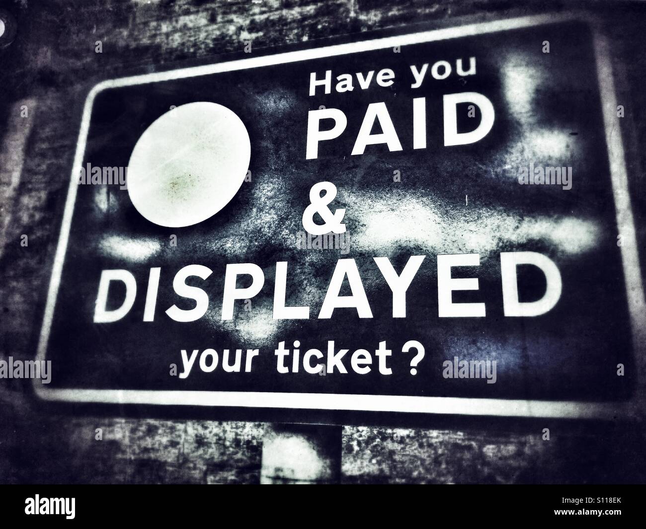 Have you paid and displayed sign hi-res stock photography and images ...