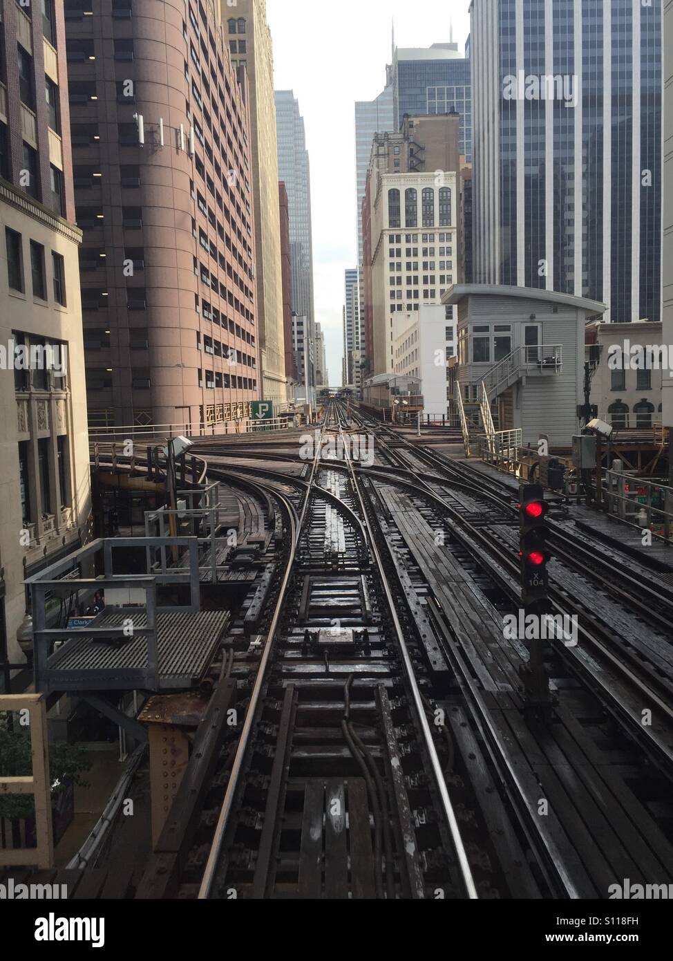 Elevated train track hi-res stock photography and images - Alamy