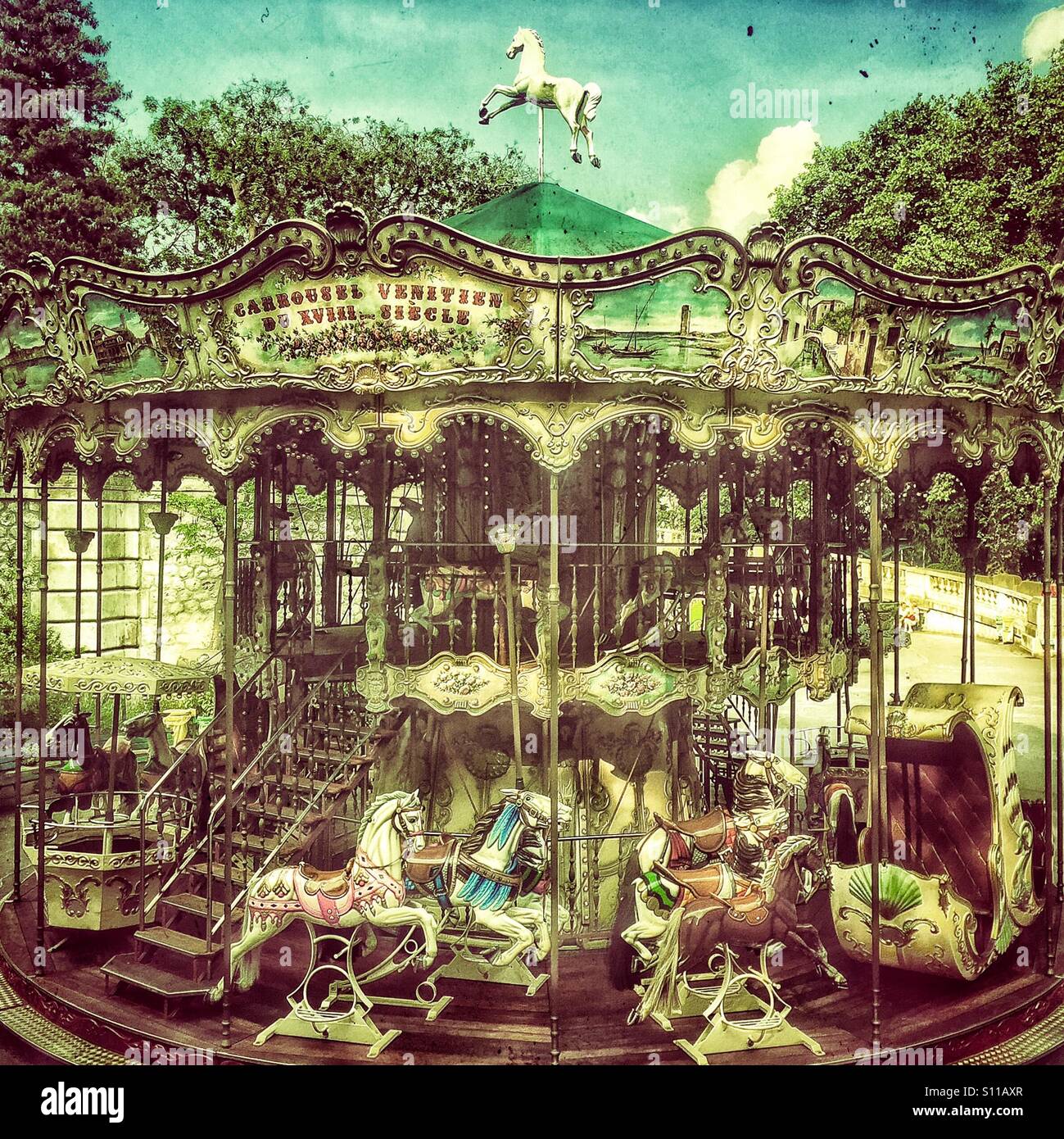 Carousel ride montmartre paris france hi-res stock photography and ...