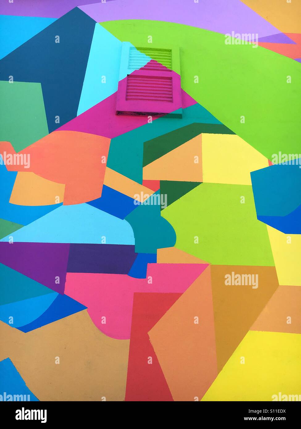 Colorful art mural wall Stock Photo - Alamy