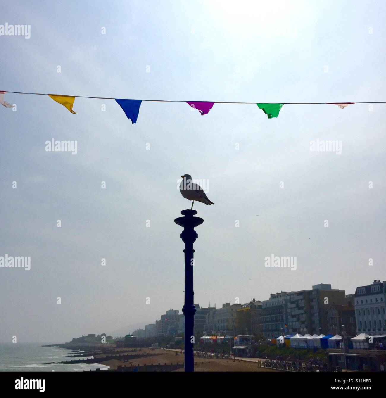 Seaside flags hi-res stock photography and images - Alamy