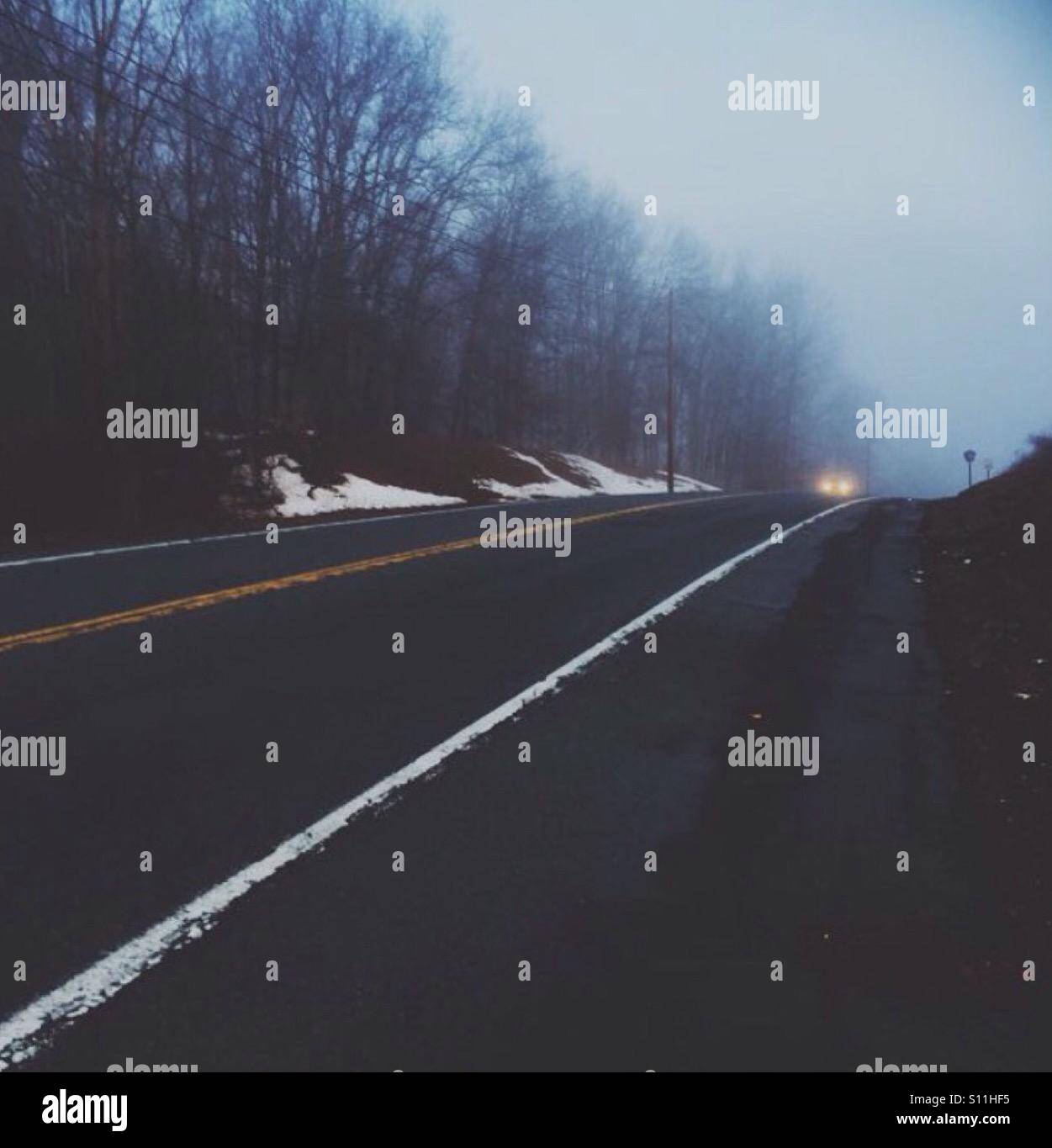 Snow dark forrest hi-res stock photography and images - Alamy