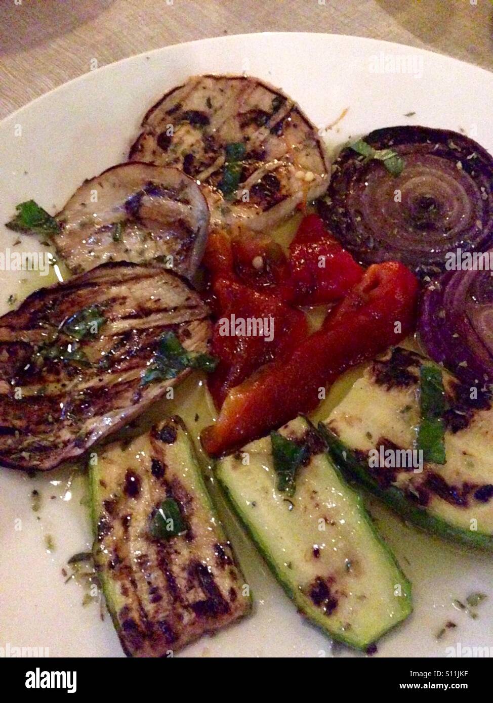 Grilled vegetables in Calabria Stock Photo - Alamy