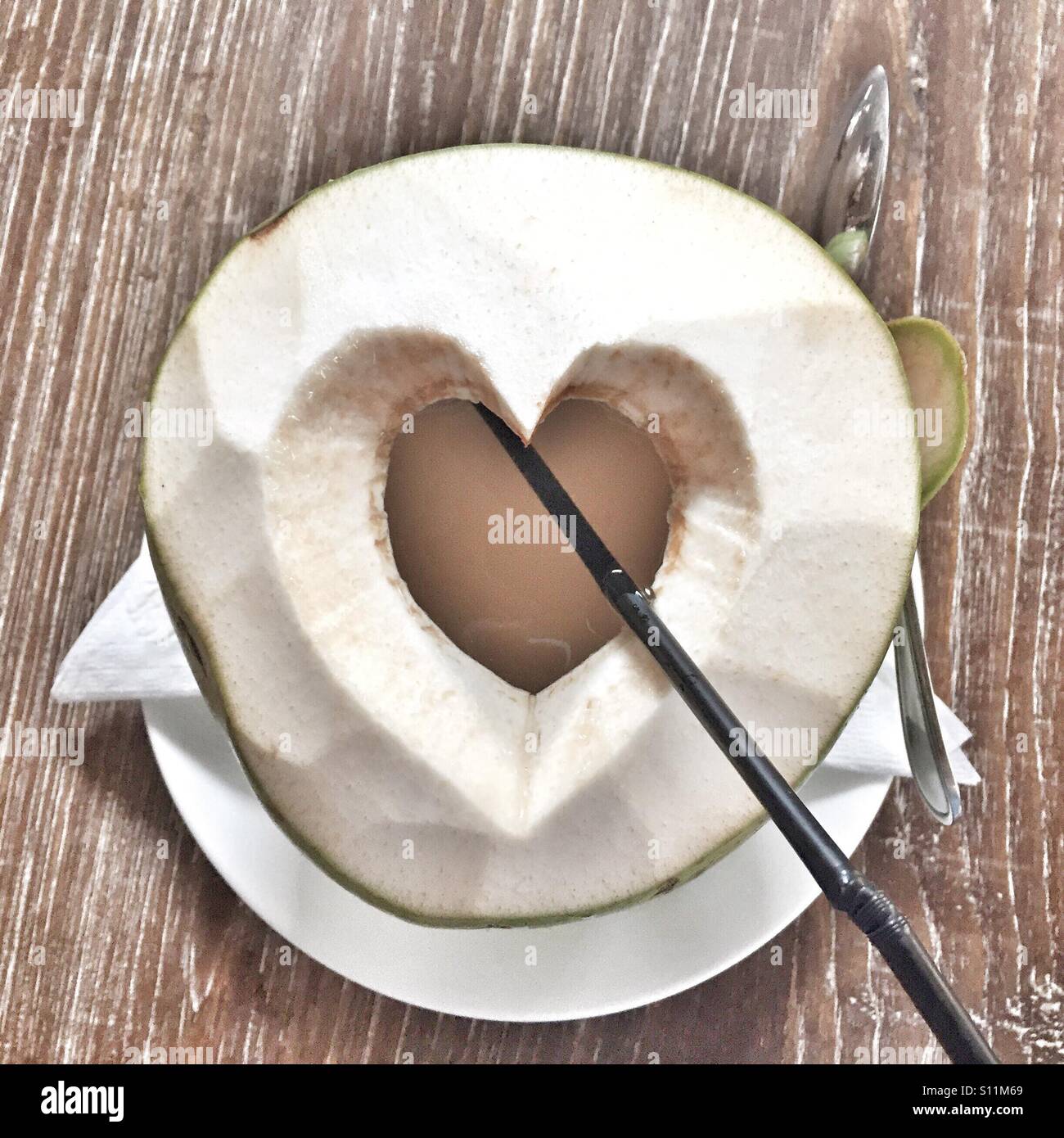 Heart coconut hi-res stock photography and images - Alamy