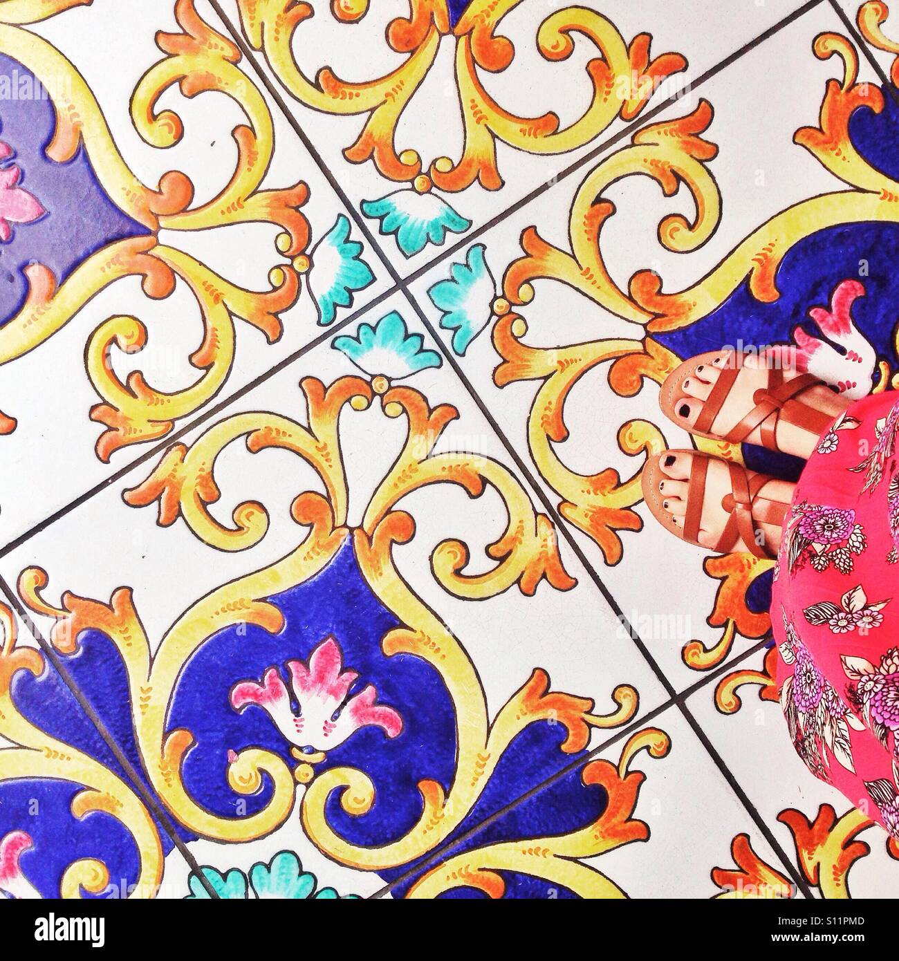 Colorful italian tile hi-res stock photography and images - Alamy