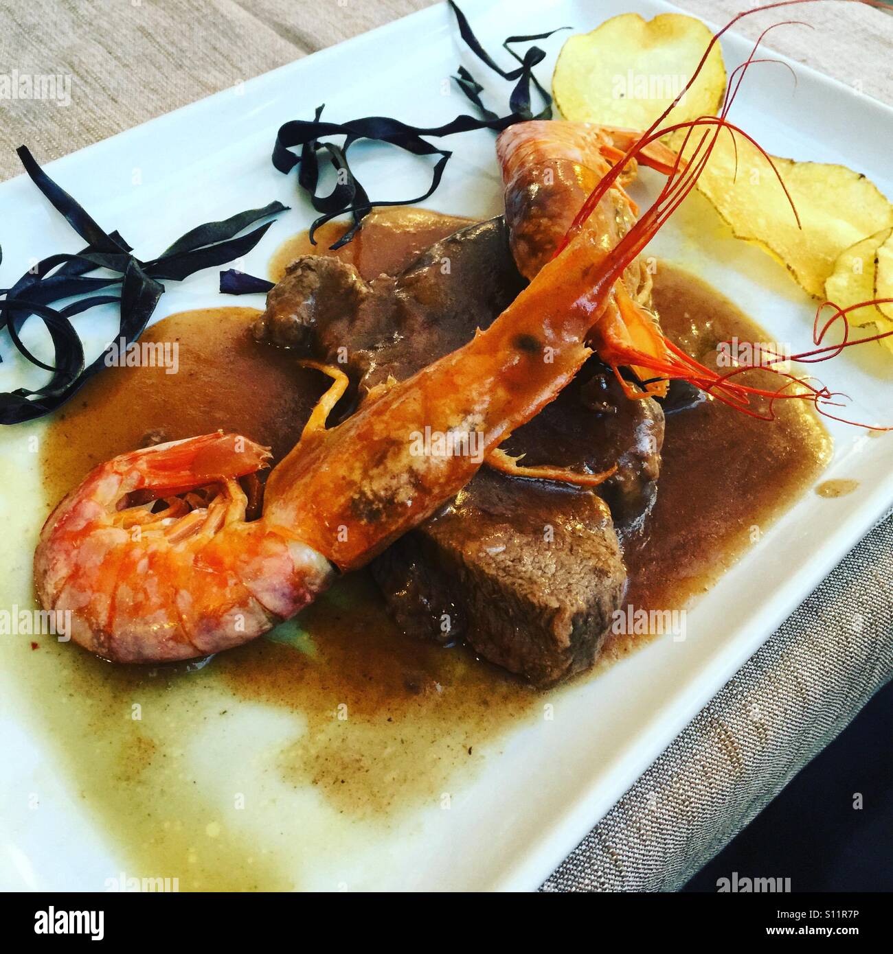 Surf n Turf Stock Photo - Alamy