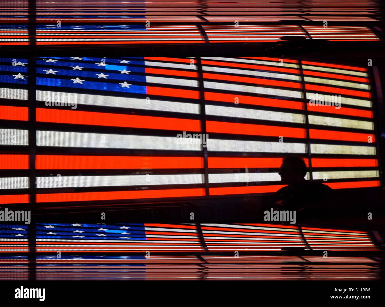 American flag at times square hi-res stock photography and images - Alamy