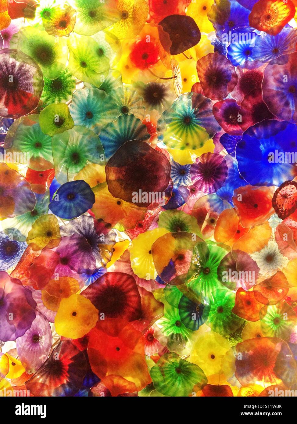 Colorful flower ceiling bellagio hotel Stock Photo - Alamy