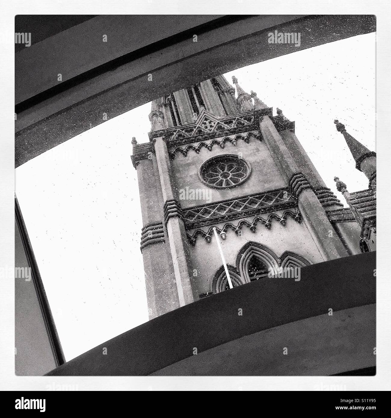 Church through the window Stock Photo - Alamy