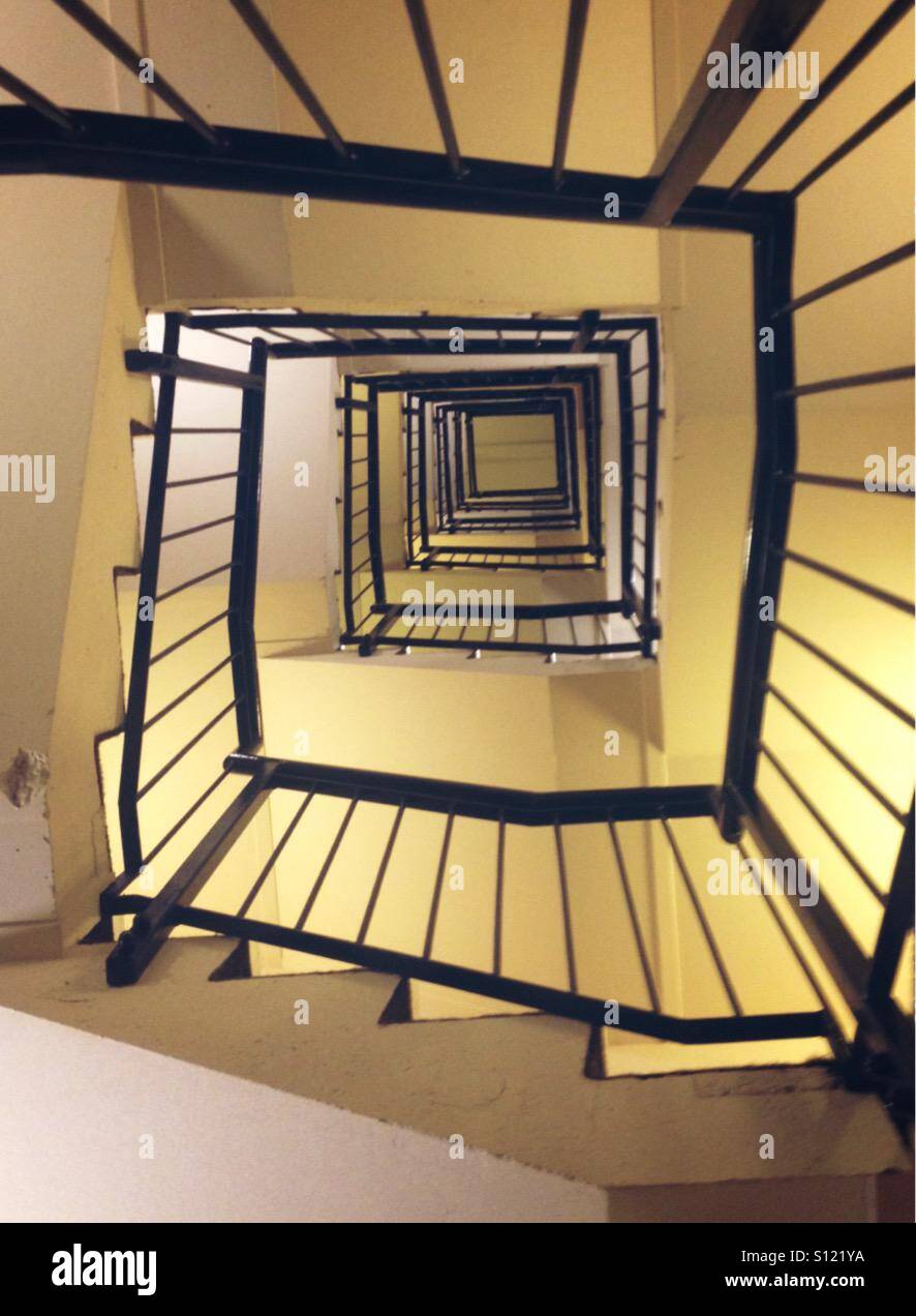 Railing staircase hi-res stock photography and images - Alamy
