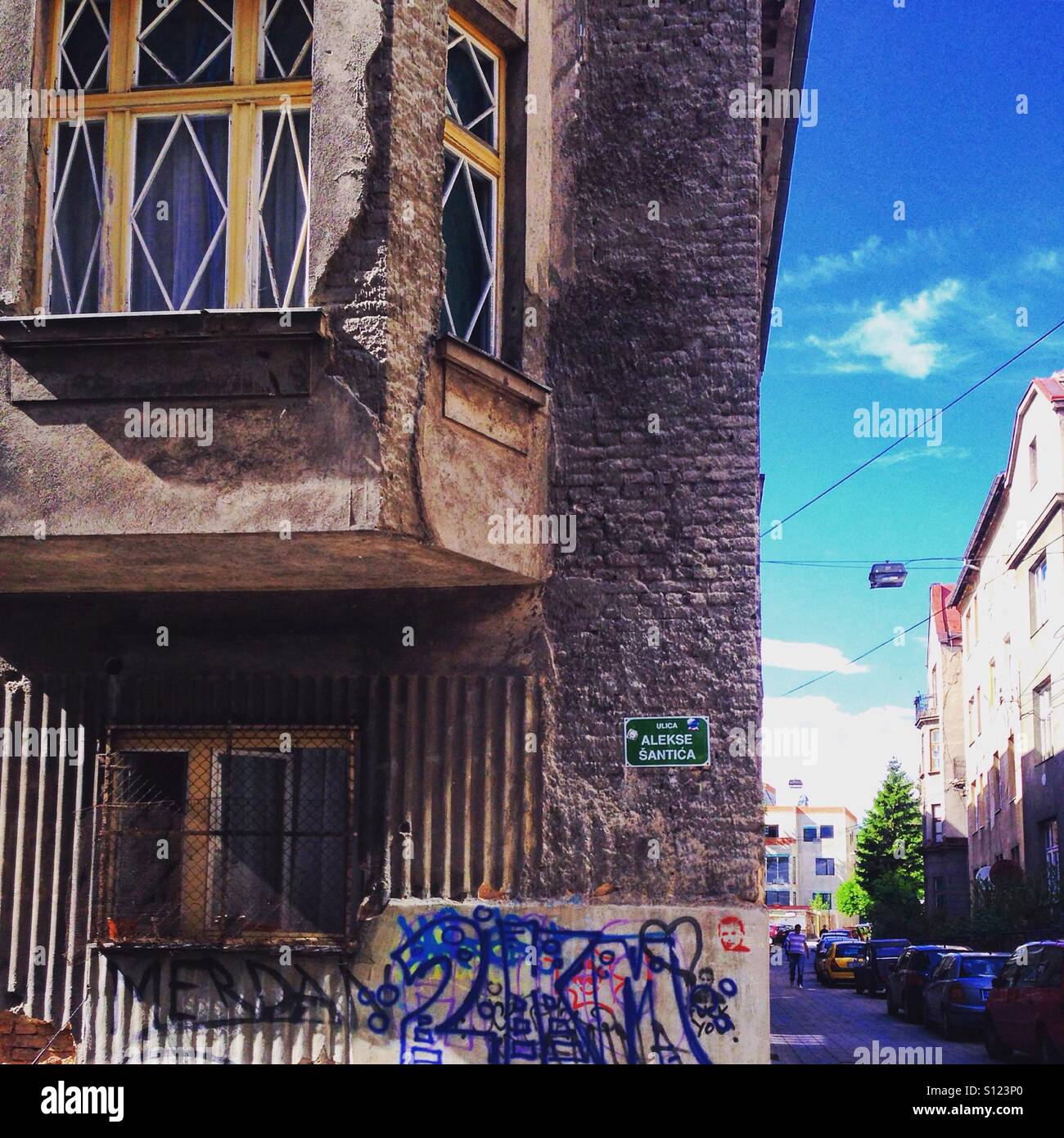 Colors of Sarajevo streets Stock Photo - Alamy