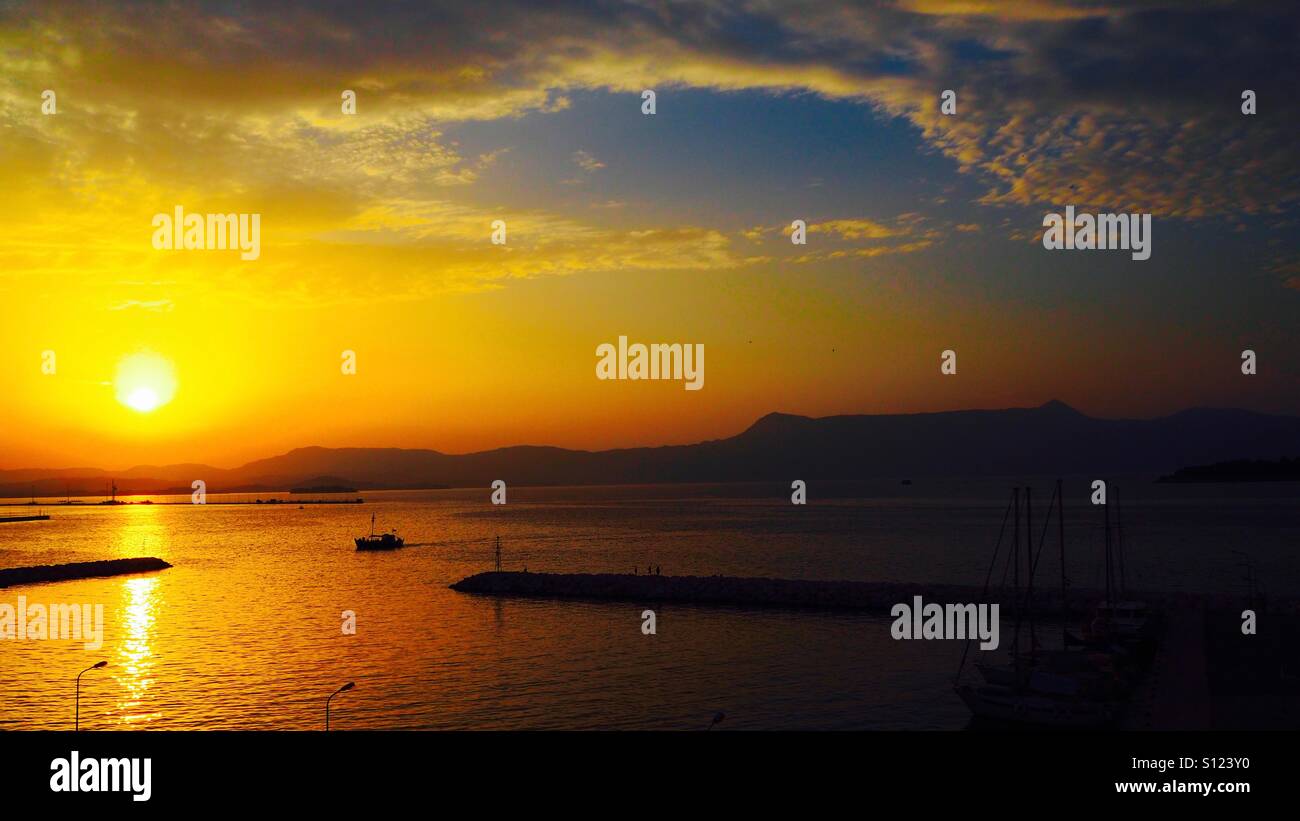Sunset corfu hi-res stock photography and images - Alamy